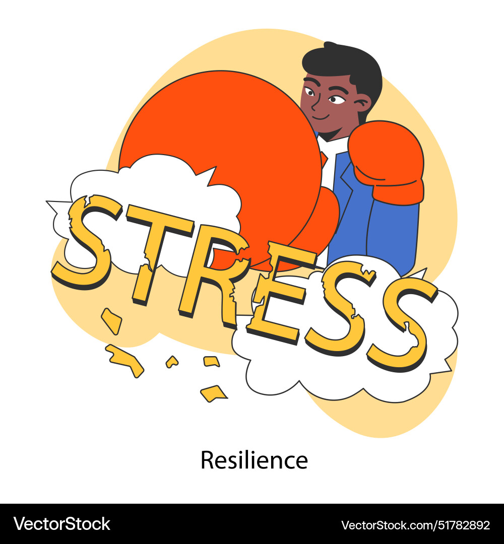Resilience mental or emotional strength Royalty Free Vector