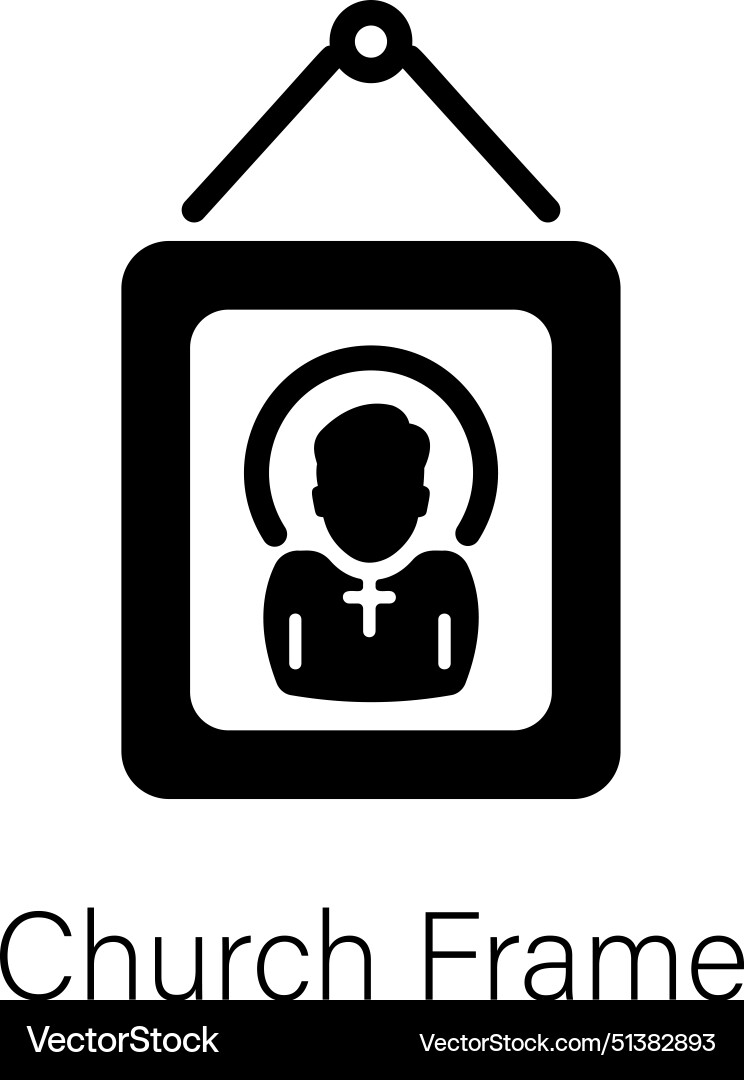 Church frame Royalty Free Vector Image - VectorStock