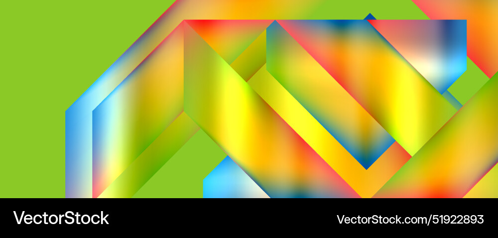 Colorful metallic geometric shapes Royalty Free Vector Image