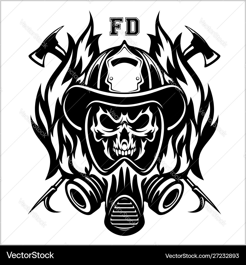 Generic Fire Department Logo Black Background