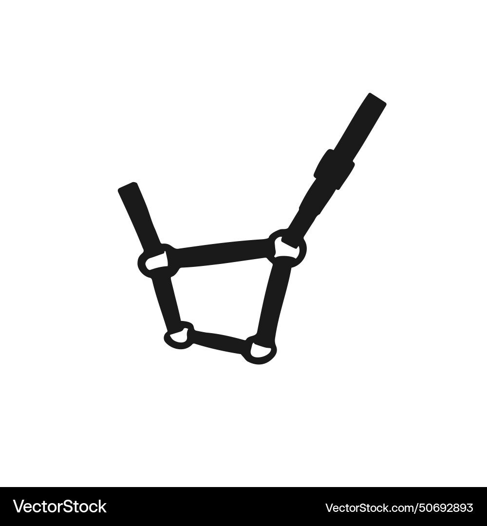 Hand drawn horse halter silhouette Royalty Free Vector Image