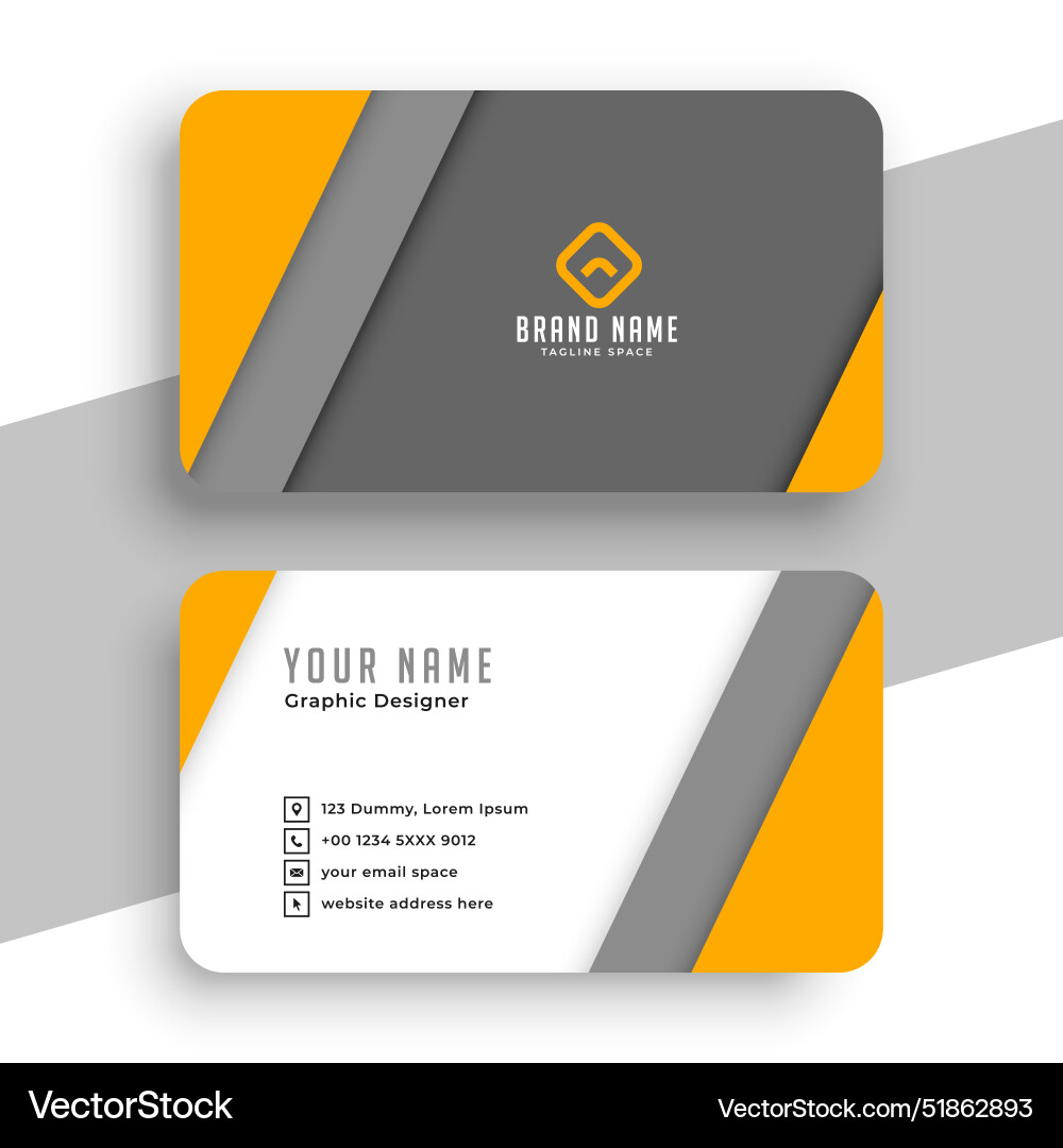 Modern and clean professional identity card Vector Image