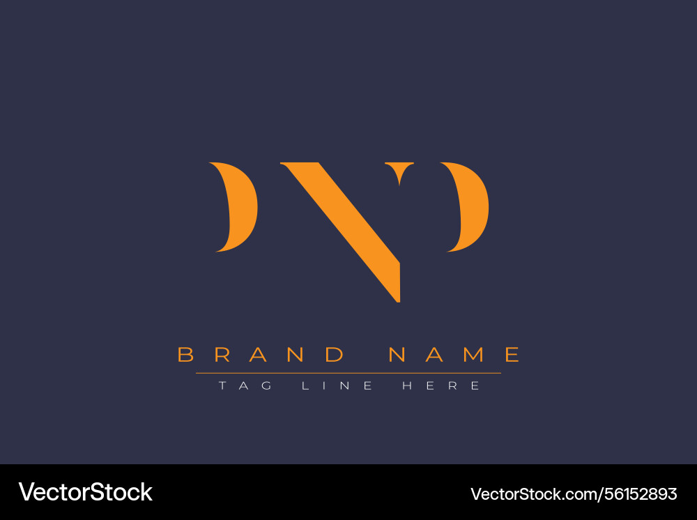 Pnp abstract letter logo design Royalty Free Vector Image