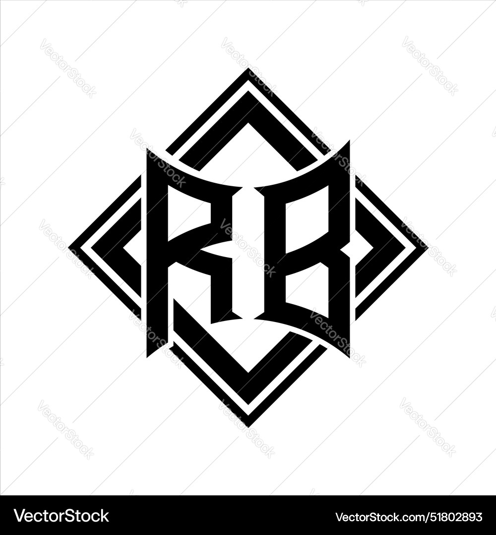 Rb letter logo with abstract shield shape – Royalty-Free Vector ...