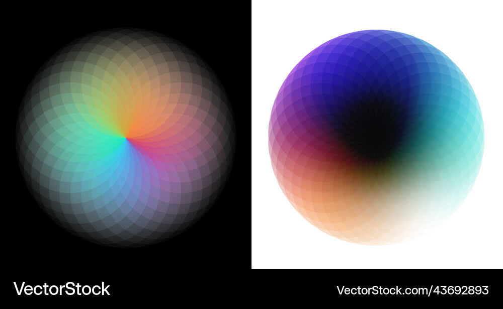 Spectrum circle with transparent Royalty Free Vector Image