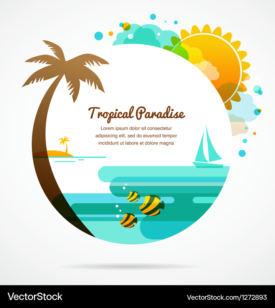 Tropical paradise Royalty Free Vector Image - VectorStock