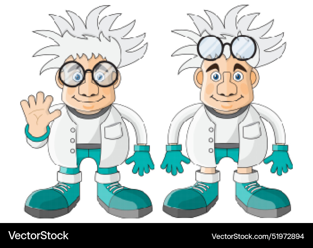 Crazy professor Royalty Free Vector Image - VectorStock