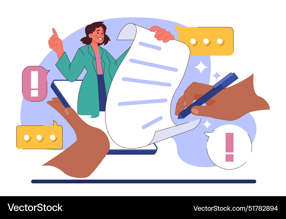 Humanizing healthcare accessible information Vector Image