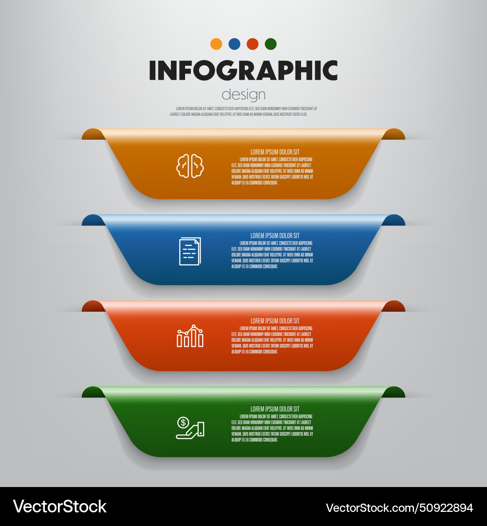 Infographic ribbon template diagrame business Vector Image