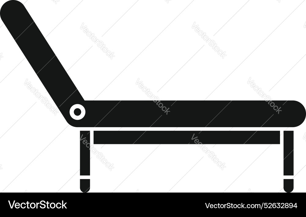Simple icon of a adjustable backrest bed Vector Image