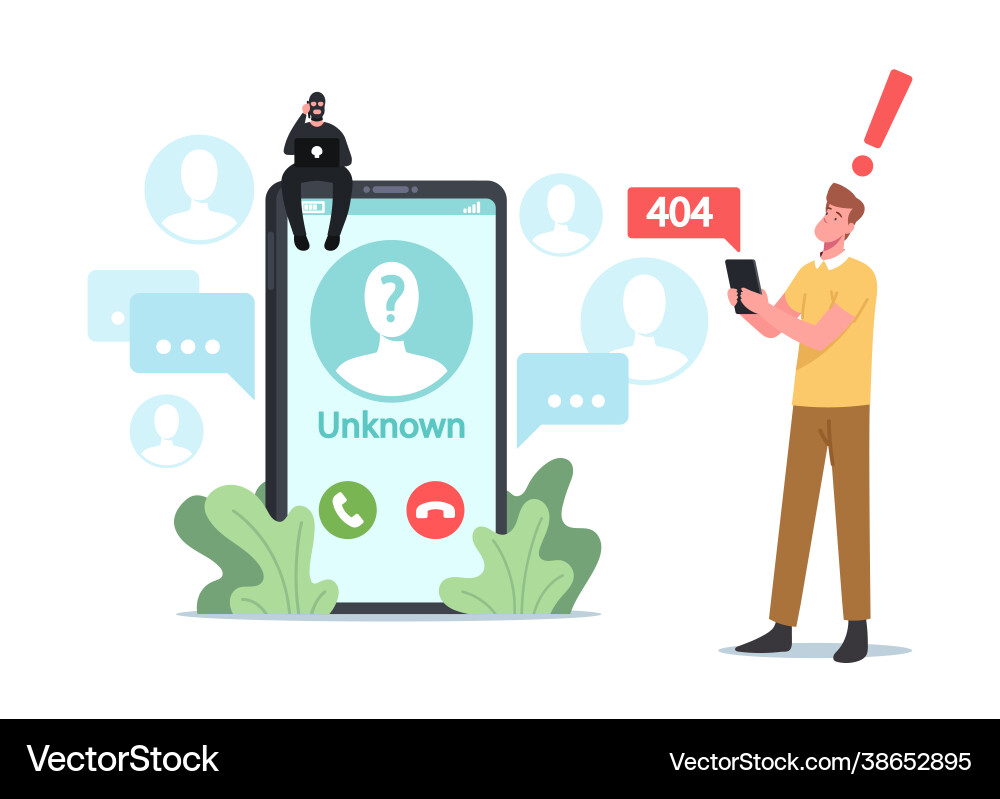 Fraudulent Scam Call Prank Royalty Free Vector Image