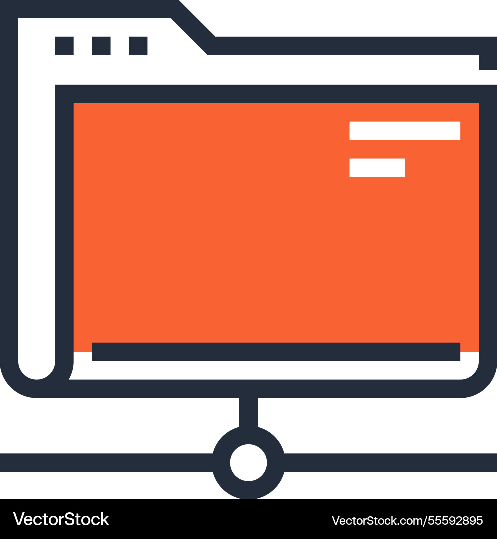 Network folder Royalty Free Vector Image - VectorStock