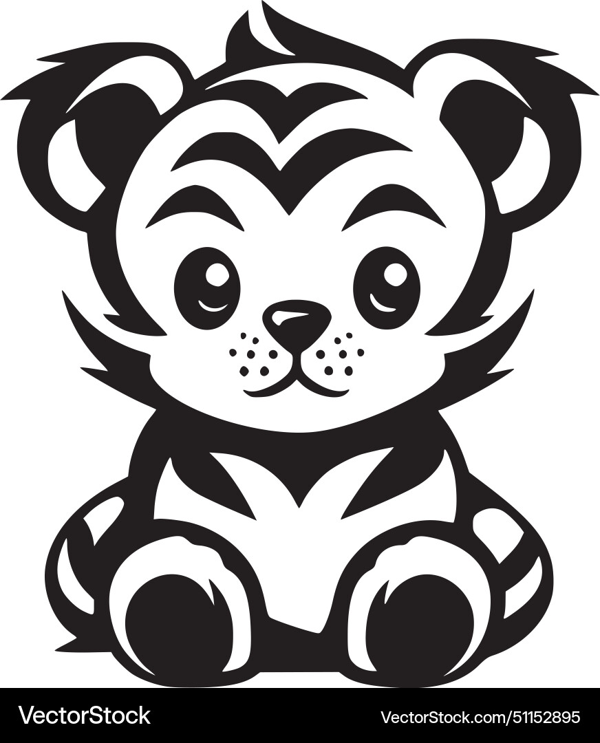 Tiger baby - high quality logo ideal Royalty Free Vector