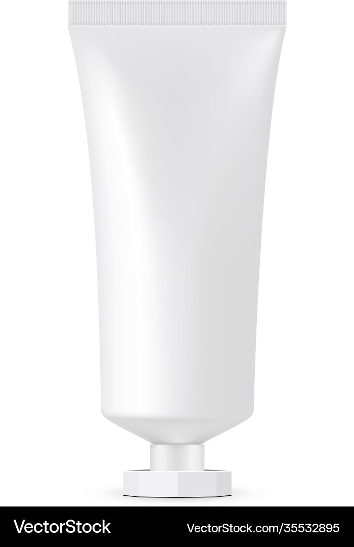 Tube mockup with screw octagonal cap Royalty Free Vector