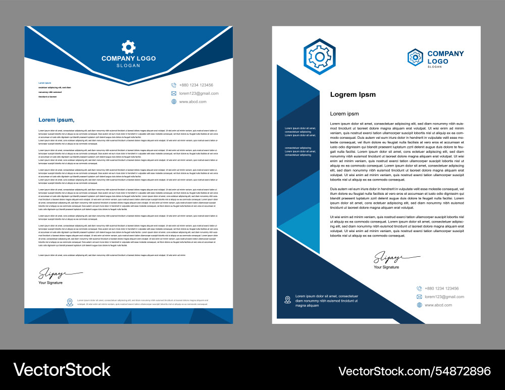 Business pad design template Royalty Free Vector Image