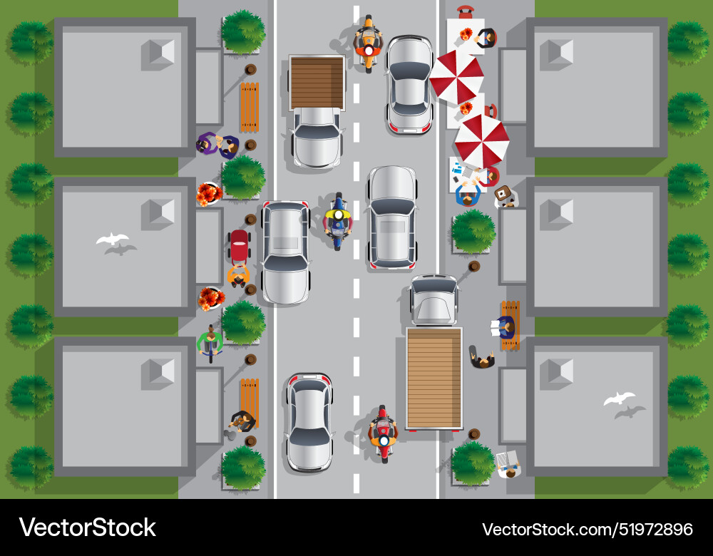 City street Royalty Free Vector Image - VectorStock