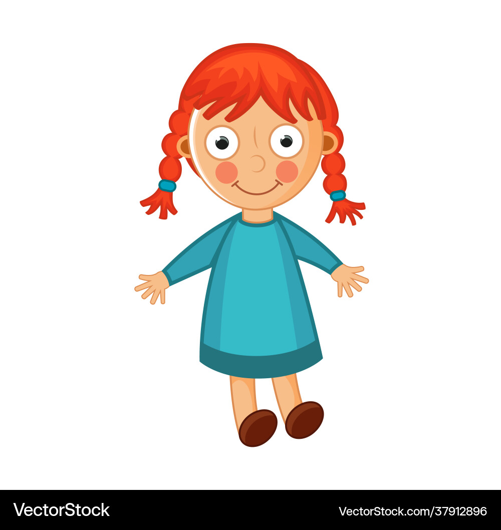 Cute doll Royalty Free Vector Image - VectorStock