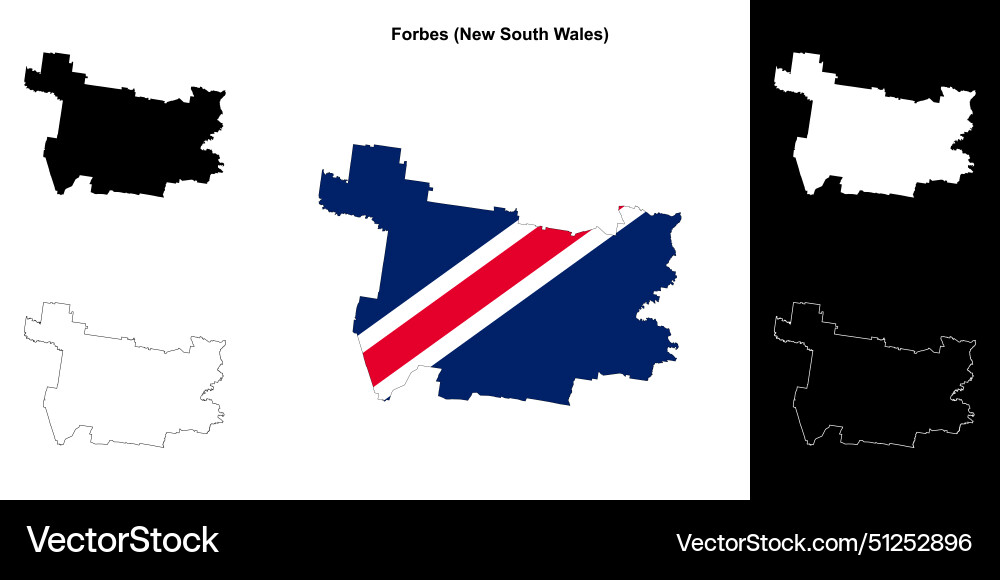 Forbes outline map Royalty Free Vector Image - VectorStock