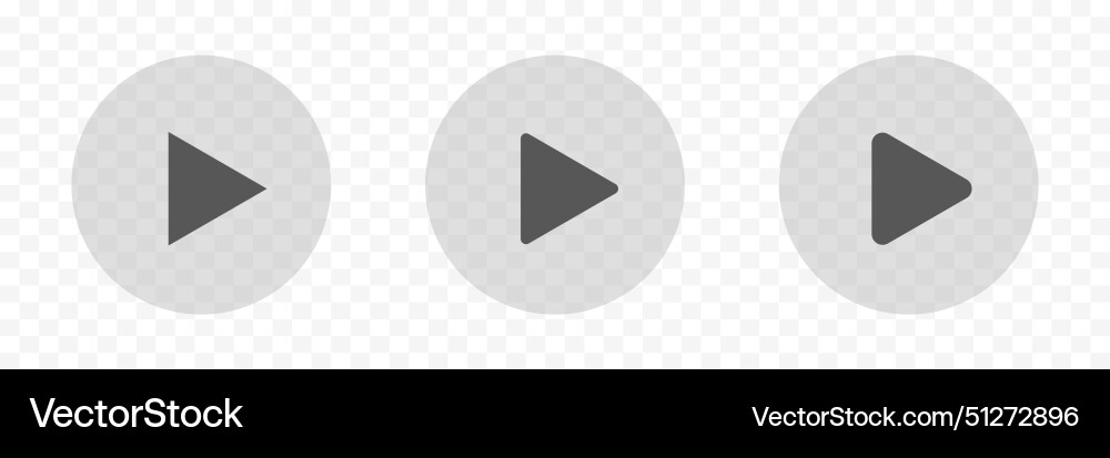 Glass round play button 3d icon Royalty Free Vector Image