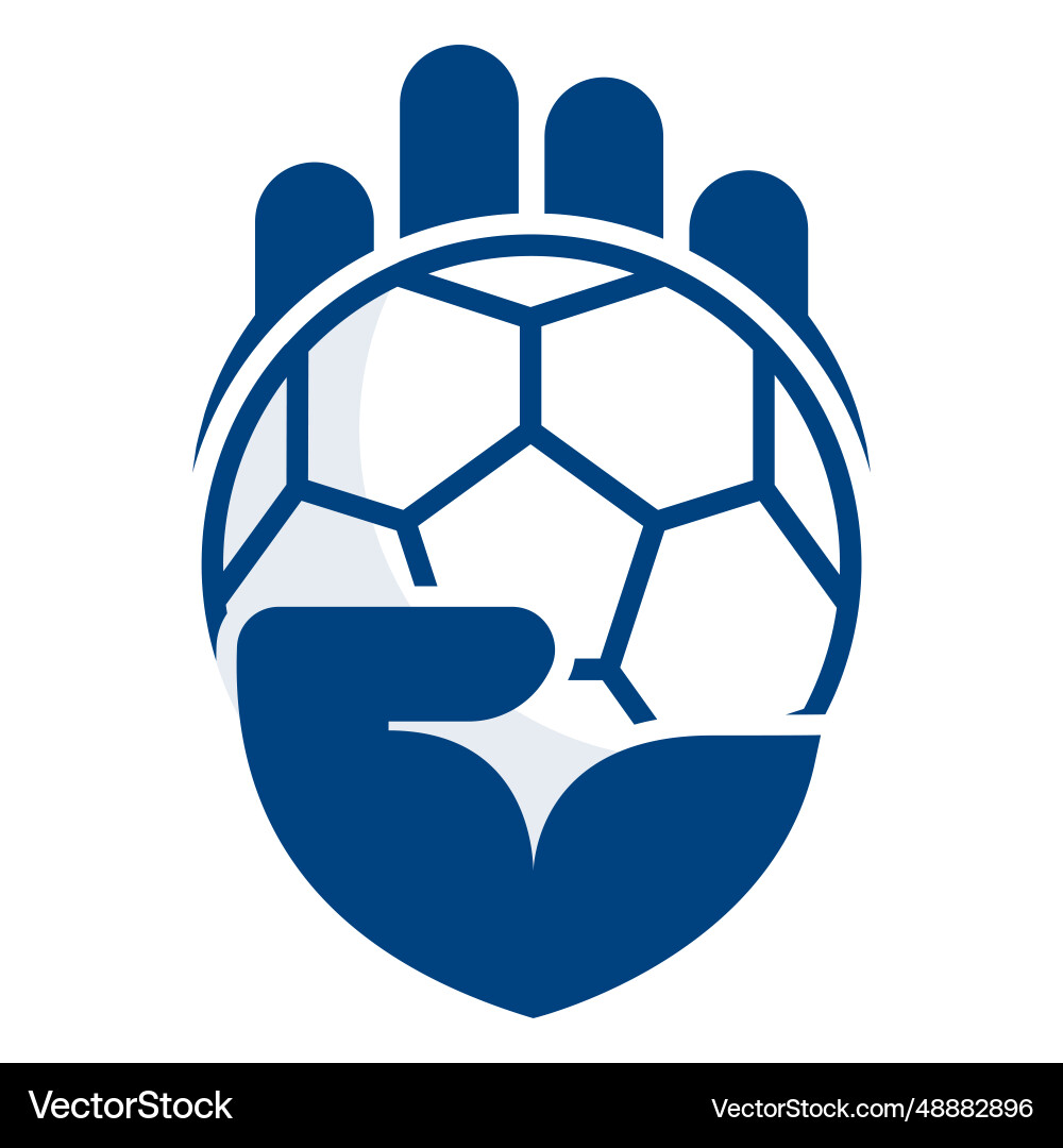 Handball hand logo Royalty Free Vector Image - VectorStock