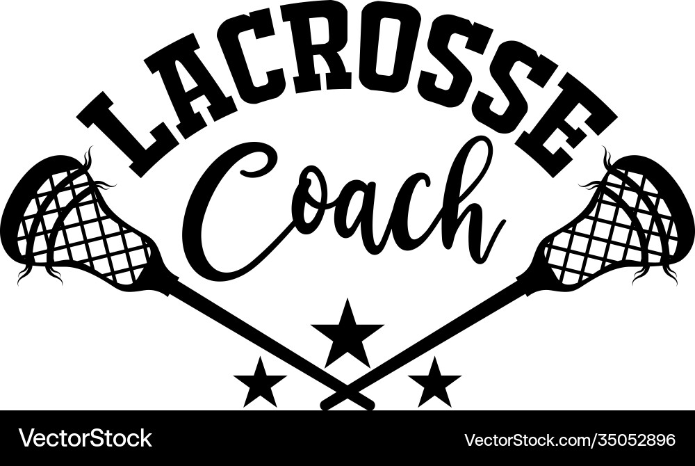 Lacrosse coach on white background Royalty Free Vector Image