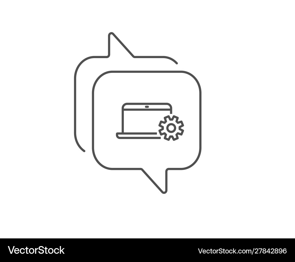 Laptop computer icon notebook service sign Vector Image