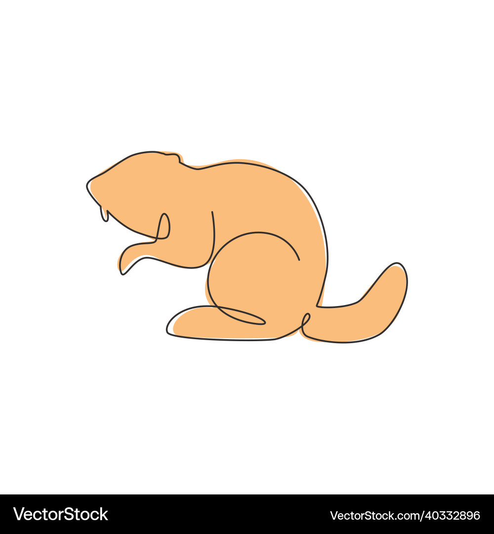 Beaver Line Drawing