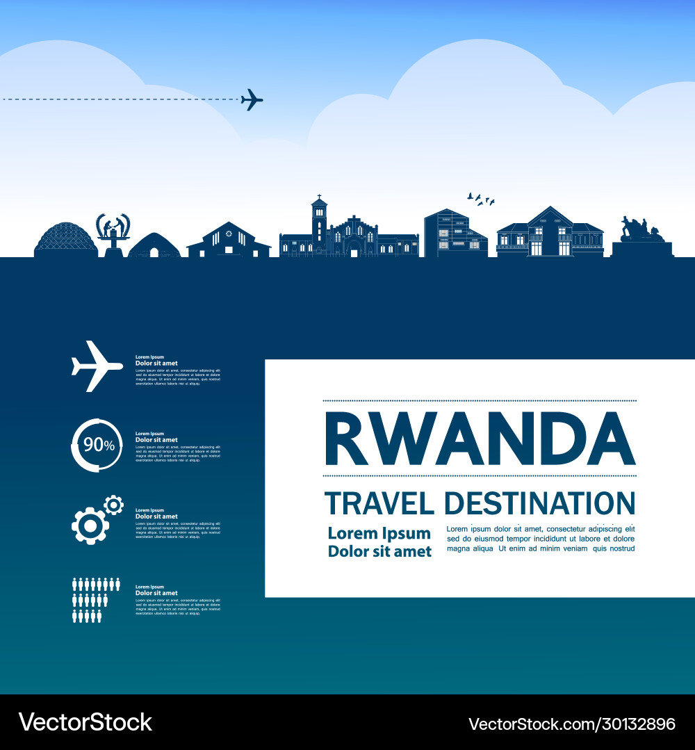 Rwanda travel destination Royalty Free Vector Image