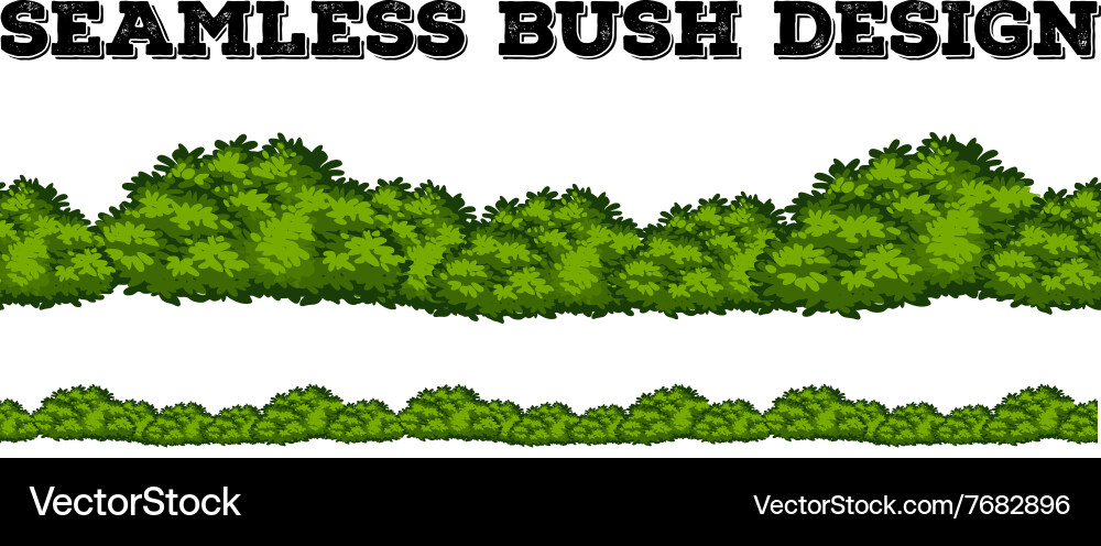 Seamless green bush design Royalty Free Vector Image
