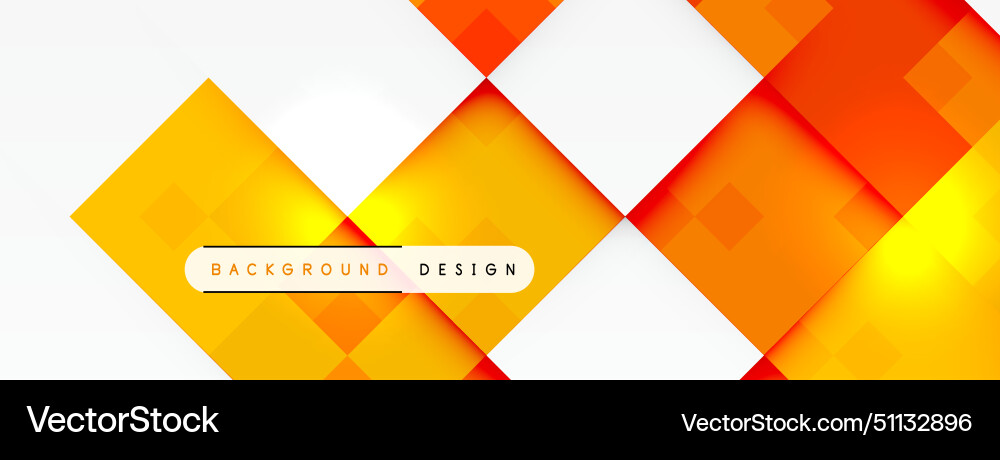 Symmetric pattern of yellow and orange squares Vector Image