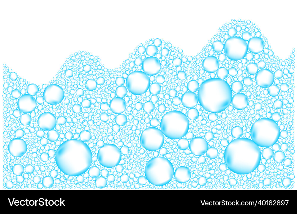 Blue foam isolated on transparent background Vector Image