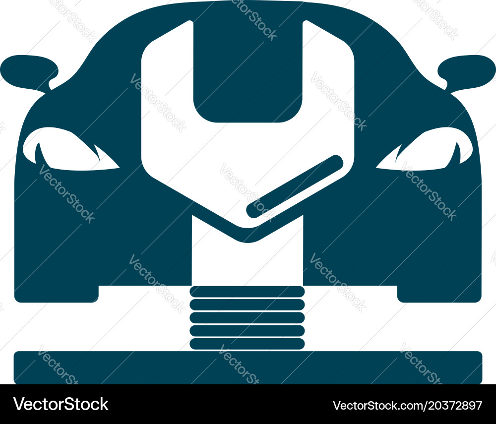 Car workshop symbol Royalty Free Vector Image - VectorStock