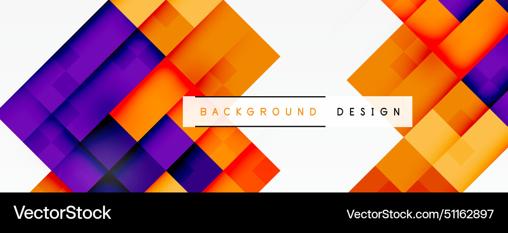 Colorful geometric pattern of squares on white Vector Image