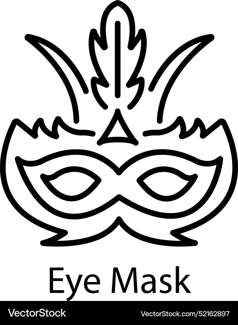 Eye mask Royalty Free Vector Image - VectorStock