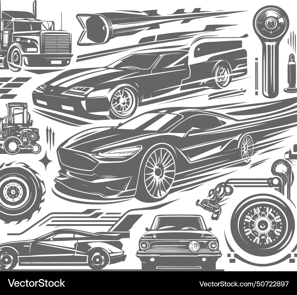 Flat car resource isolated Royalty Free Vector Image