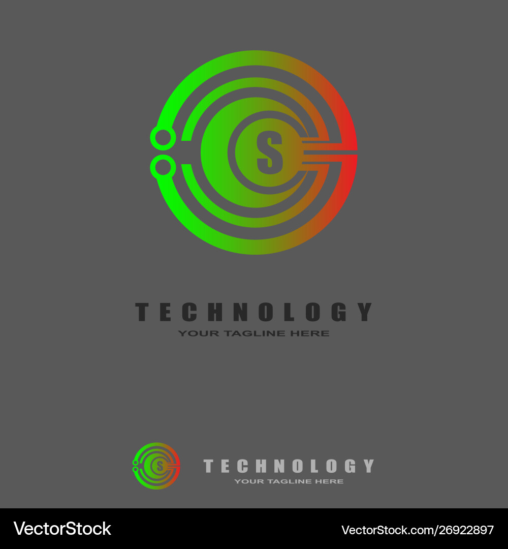 Future technology logos Royalty Free Vector Image