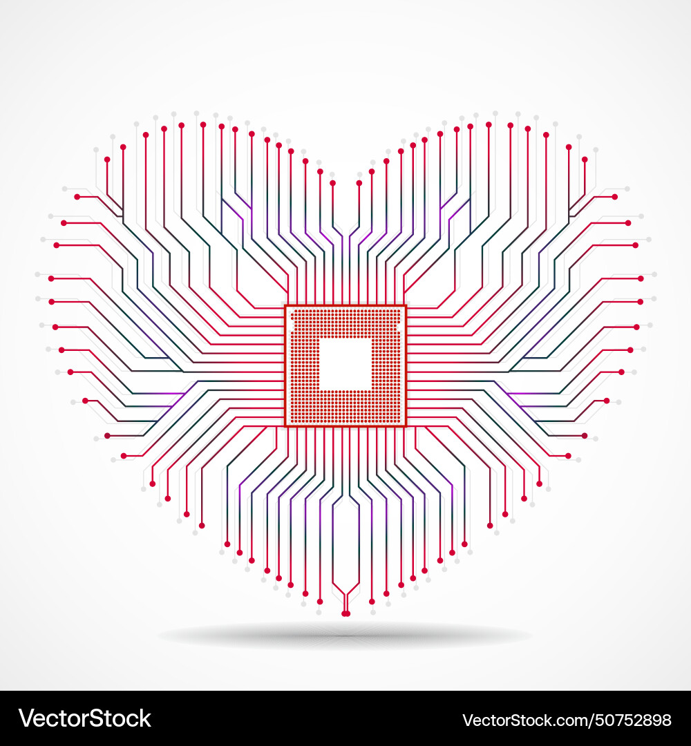 Abstract electronic circuit board in shape Vector Image
