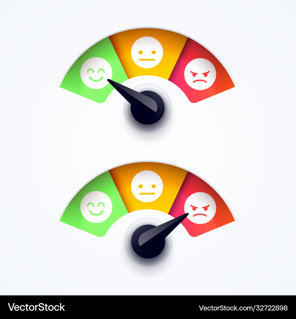 Customer feedback satisfaction meter Royalty Free Vector