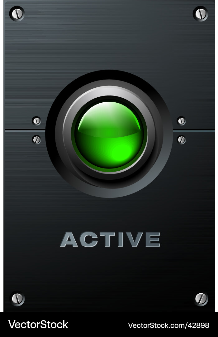 Green button Royalty Free Vector Image - VectorStock