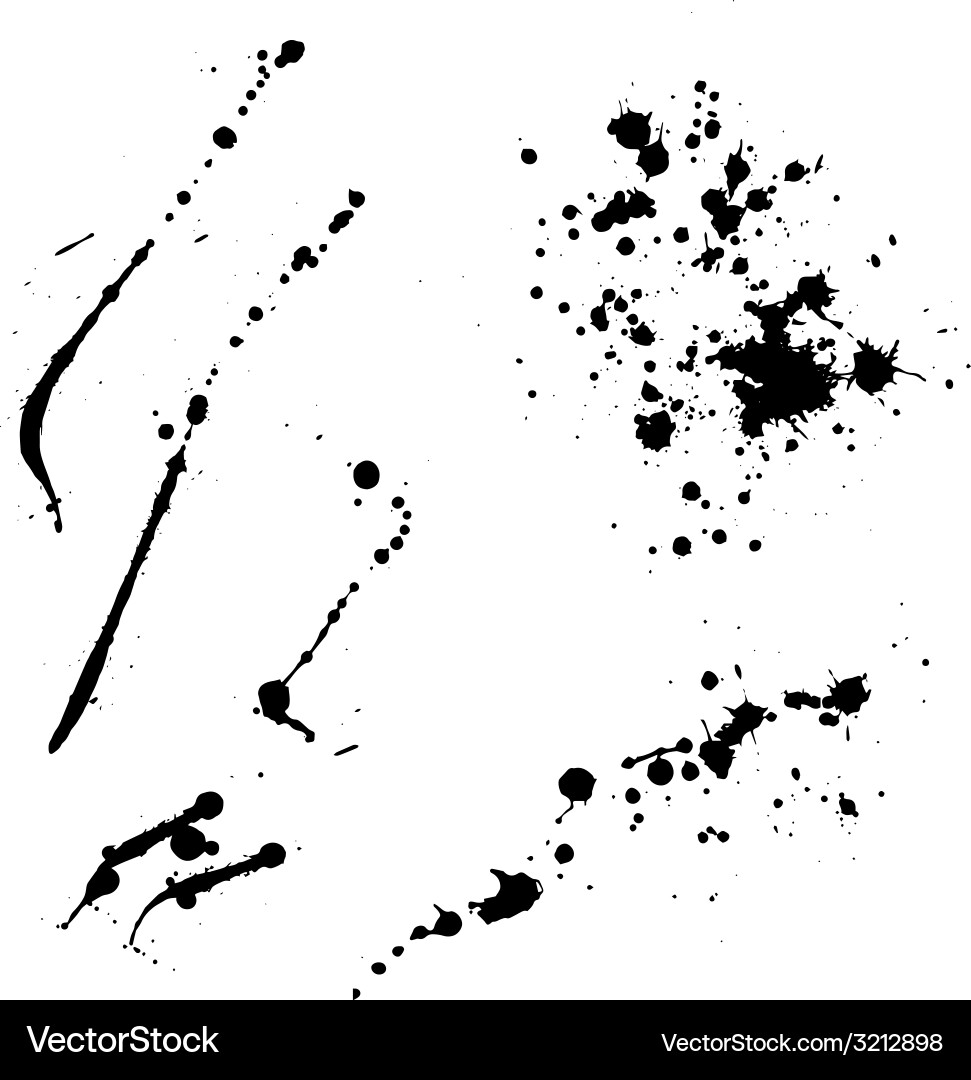 Ink blots lines Royalty Free Vector Image - VectorStock