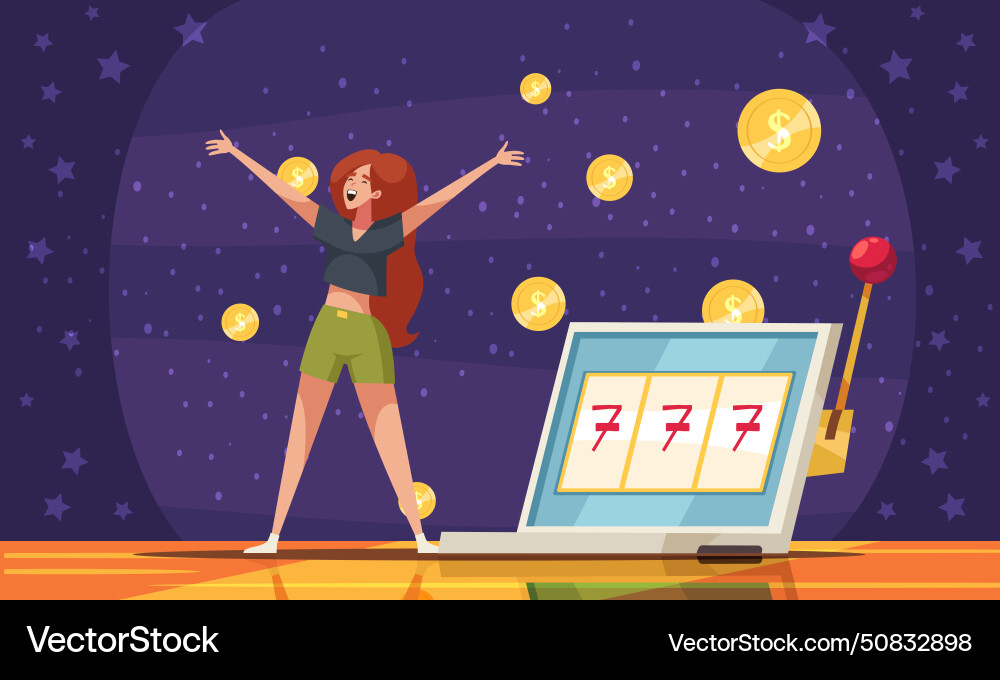 Lottery winner concept Royalty Free Vector Image