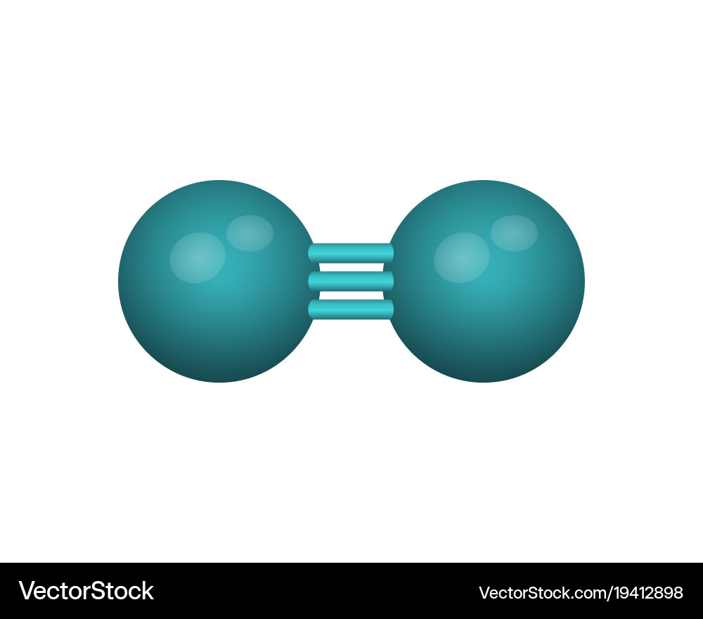 Molekulare Formel des Stickstoffs Lizenzfreies Vektorbild