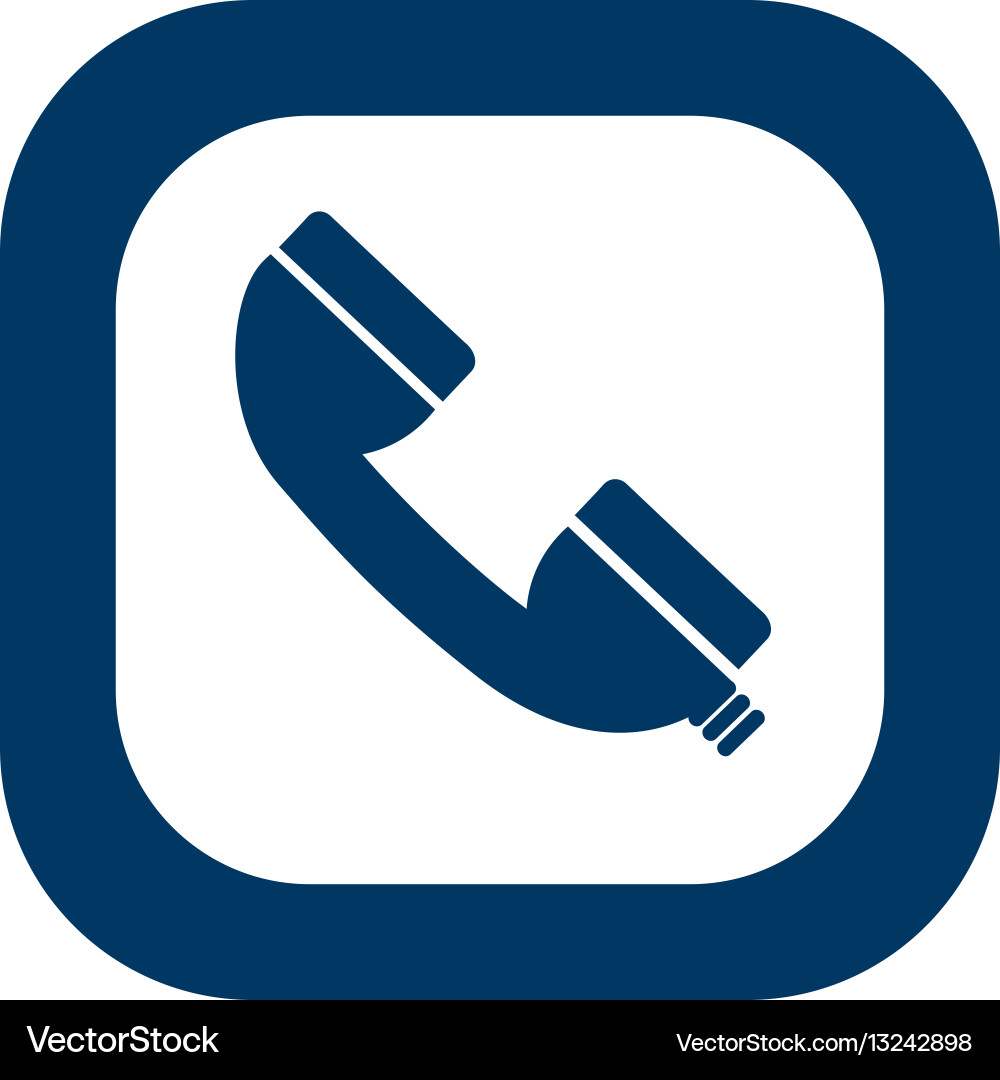 Phone service button icon Royalty Free Vector Image
