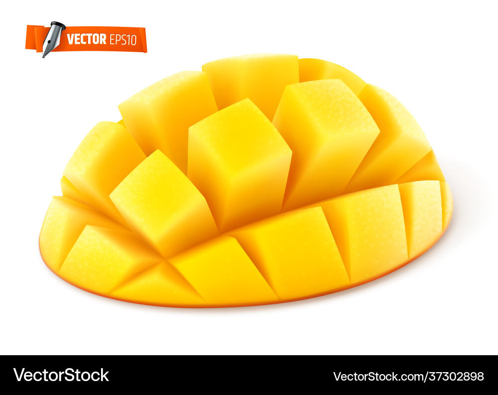 Realistic mango Royalty Free Vector Image - VectorStock