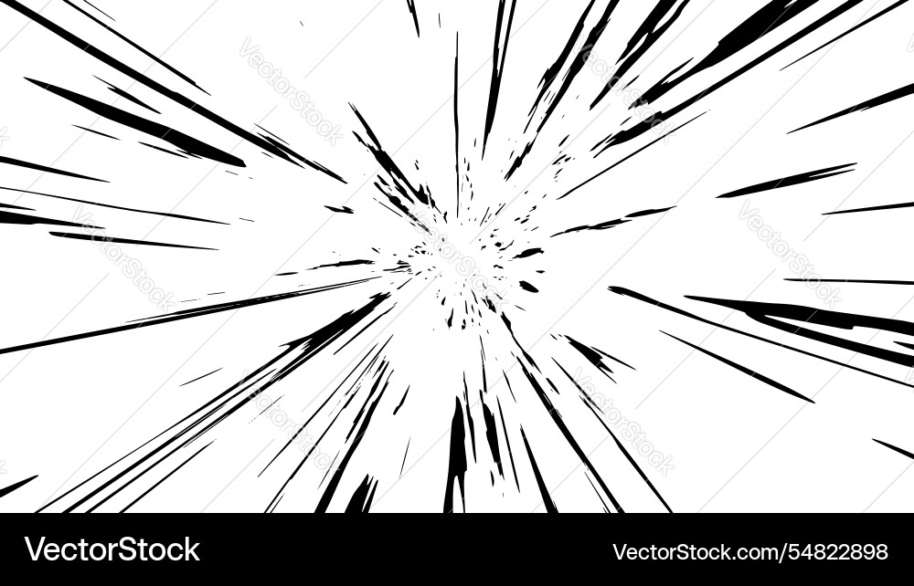Speed burst background manga comic effect black Vector Image
