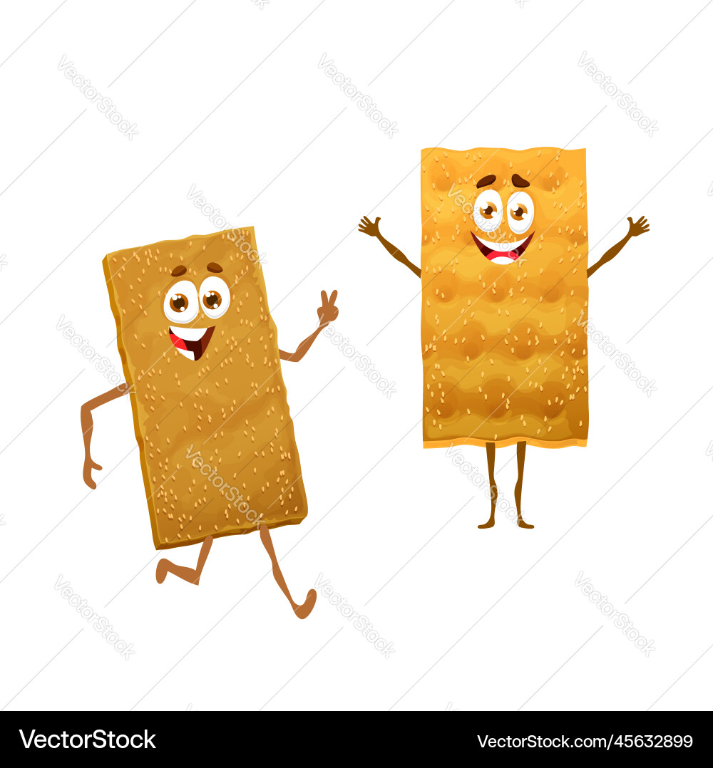 Cartoon scandinavian knakerbrot characters Vector Image