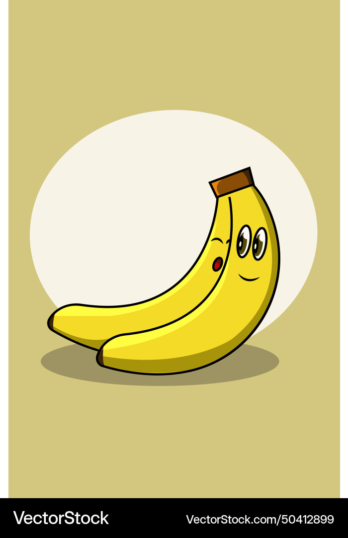Cute banana cartoon Royalty Free Vector Image - VectorStock