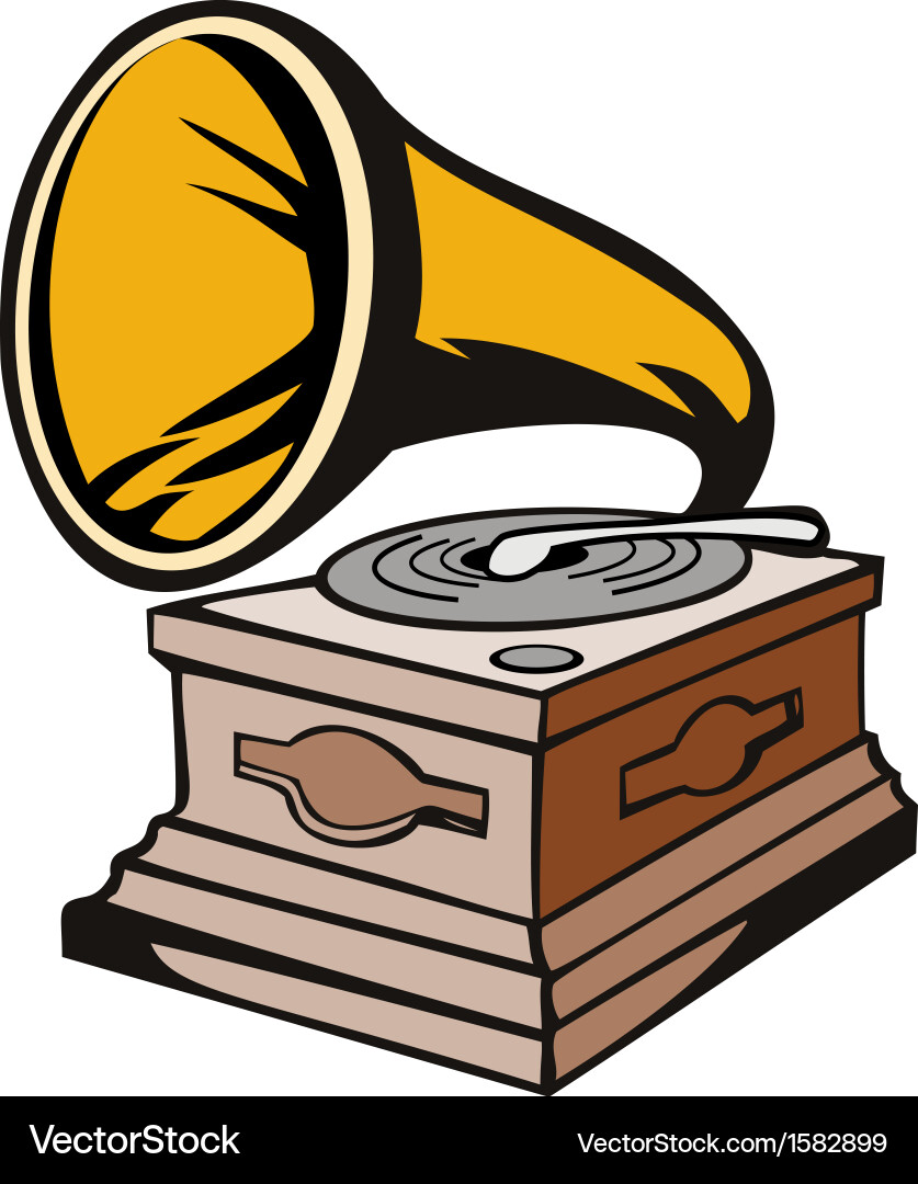 Phonograph Royalty Free Vector Image - VectorStock