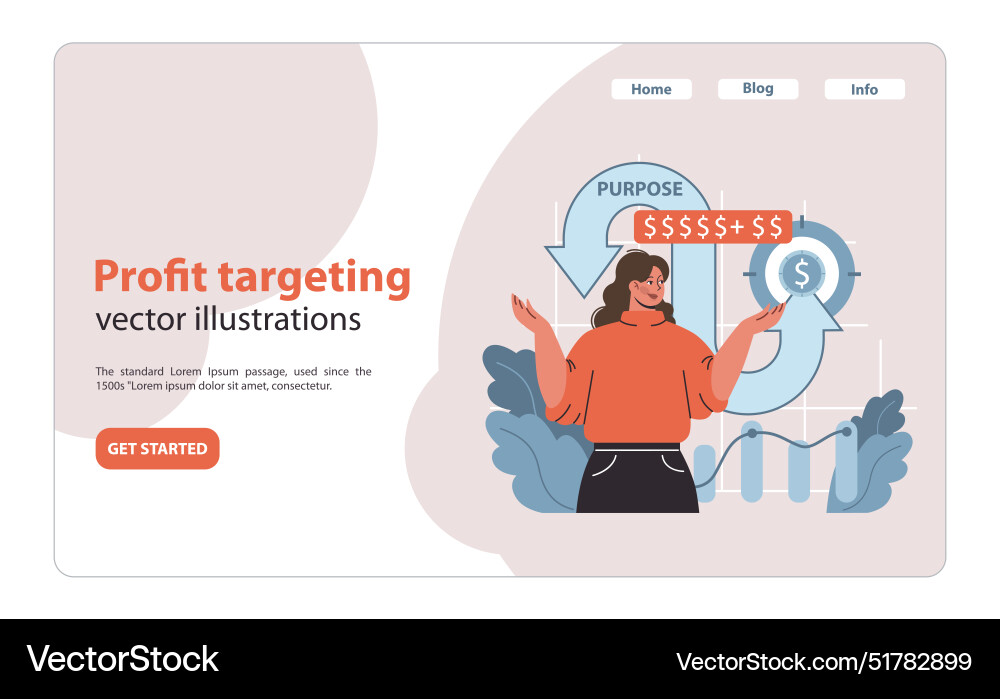 Profit targeting in business a strategic Vector Image