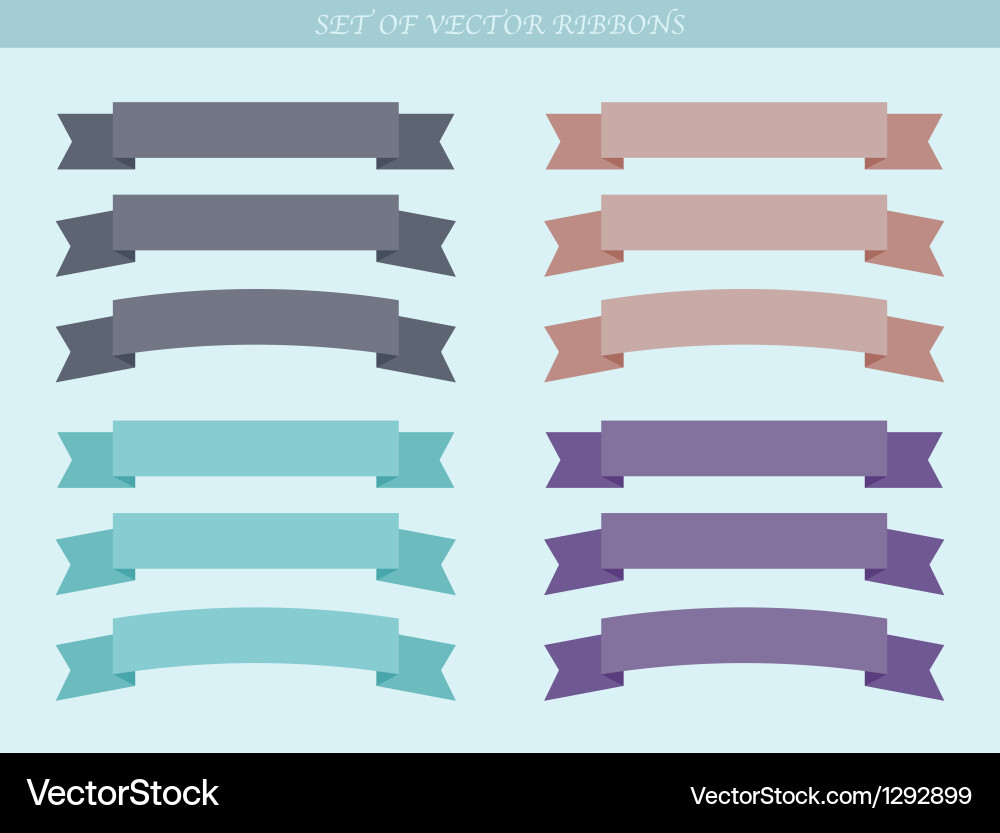 Set of ribbons Royalty Free Vector Image - VectorStock
